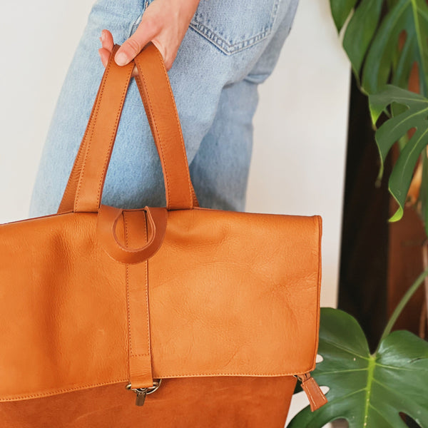 Torres Leather Fold-Over Backpack - Wylde Brigade